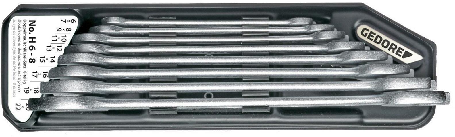 GEDORE H 6-8 wrench set with holder 6-22mm 8-piece - 6079400 | Klium