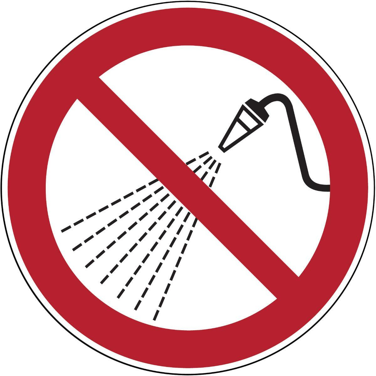BRADY 222981 pictogramme d'interdiction - pulvérisation d'eau interdite ...