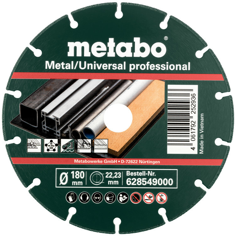 METABO 628549000 diamond cutting disc 180x1,6x22,23 mm, MUP, metal ...