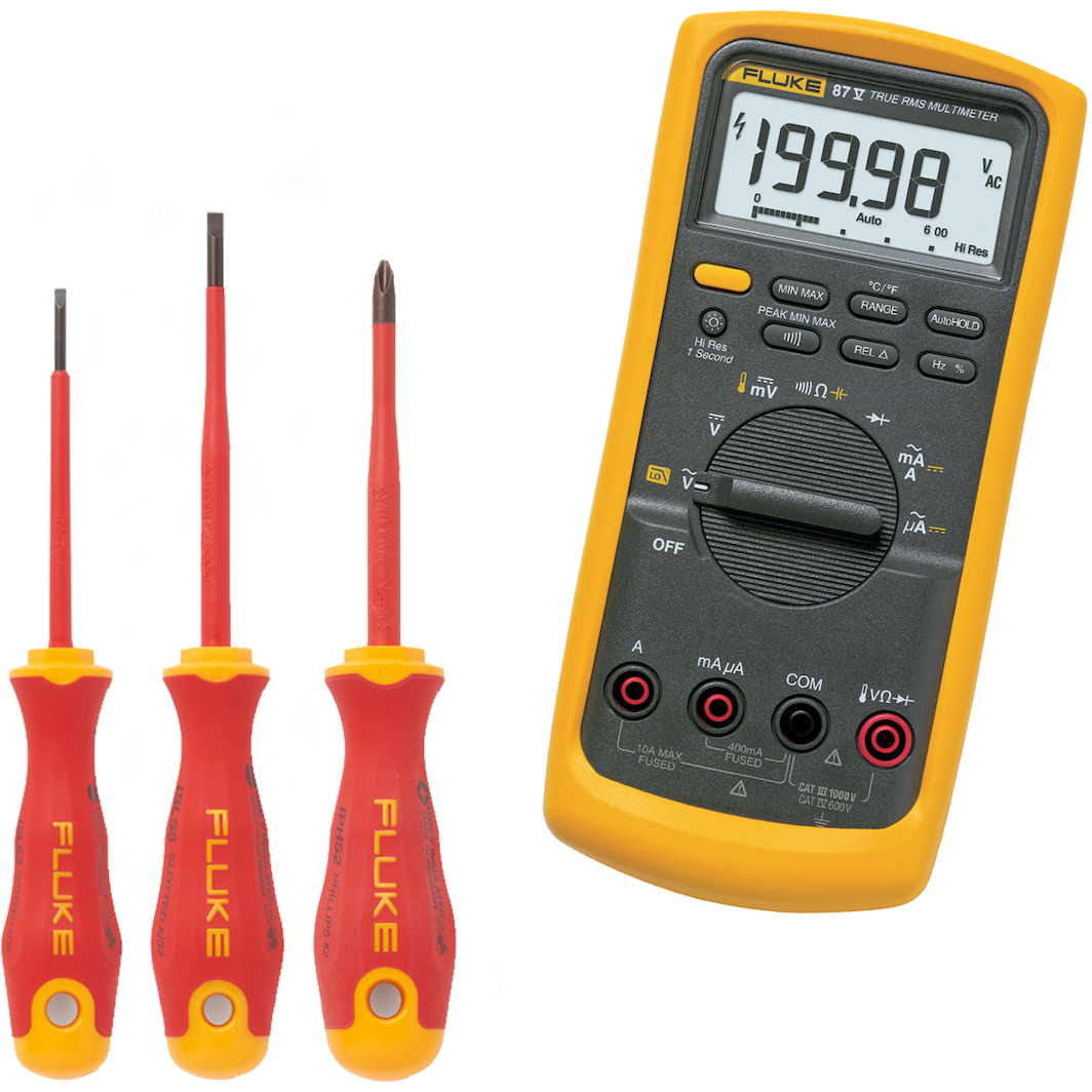 FLUKE IB875L industrial multimeter 87V + VDE screwdriver set 3-piece ...