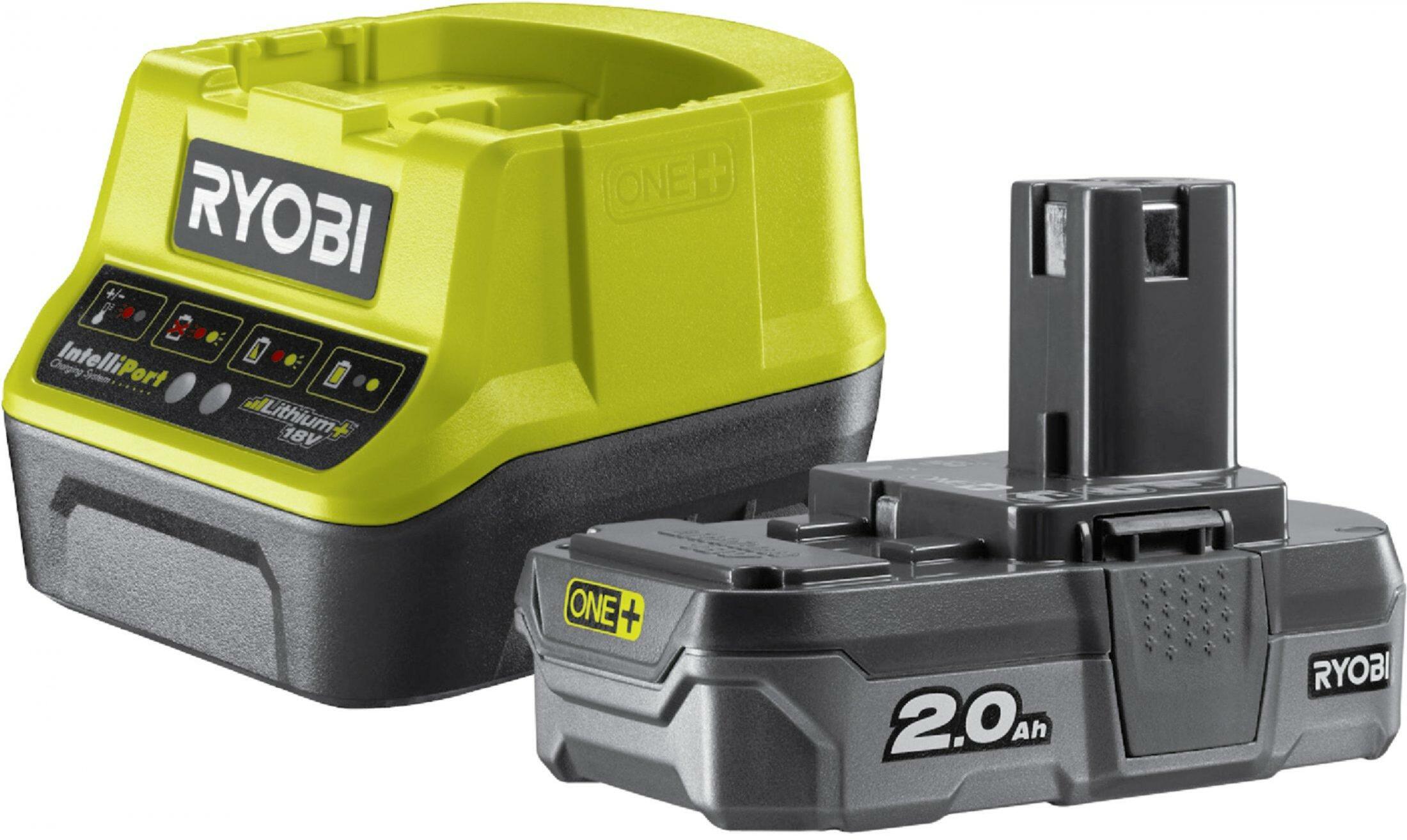 RYOBI RC18120-120 18V ONE+ Lithium battery charging set (1x 2.0Ah ...