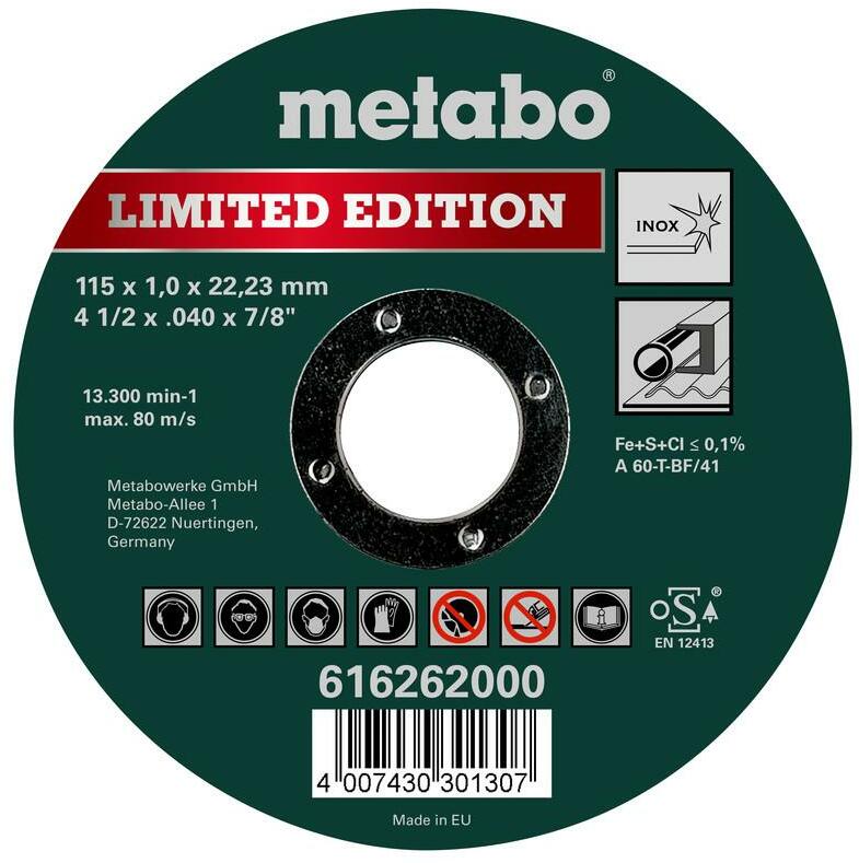 METABO 616262000 cut-off wheel straight Limited Edition 115x1,0x22,23 ...