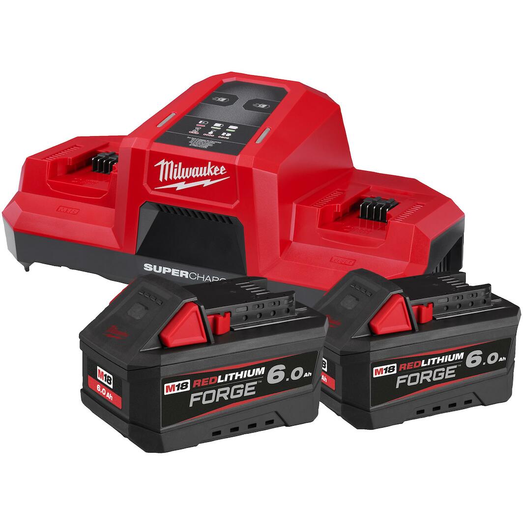 MILWAUKEE M18 FORGENRG-602 battery pack (2x 6 Ah battery + charger ...