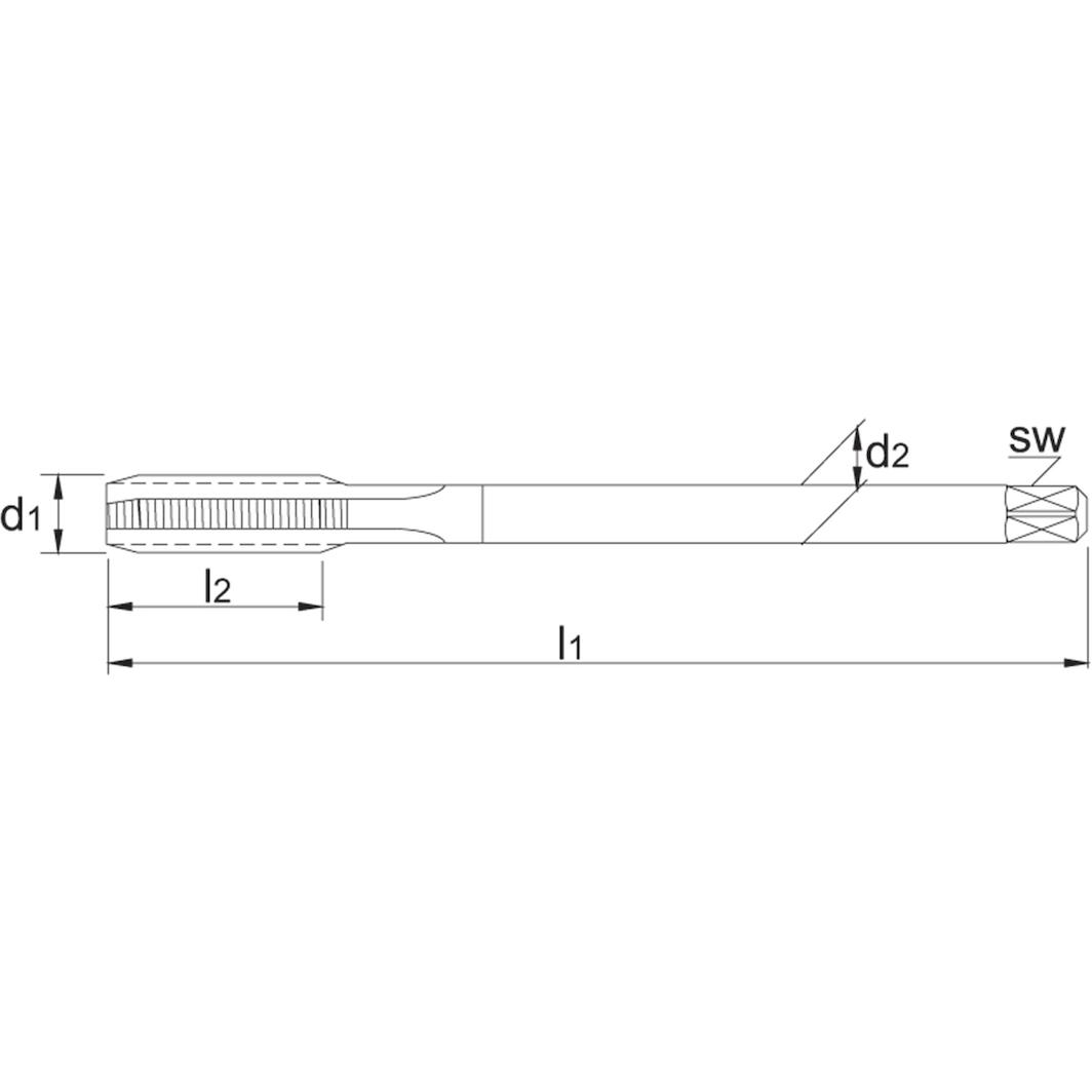 PHANTOM 236202815 UNI HSS-E machine tap DIN 374 metric fine for through ...