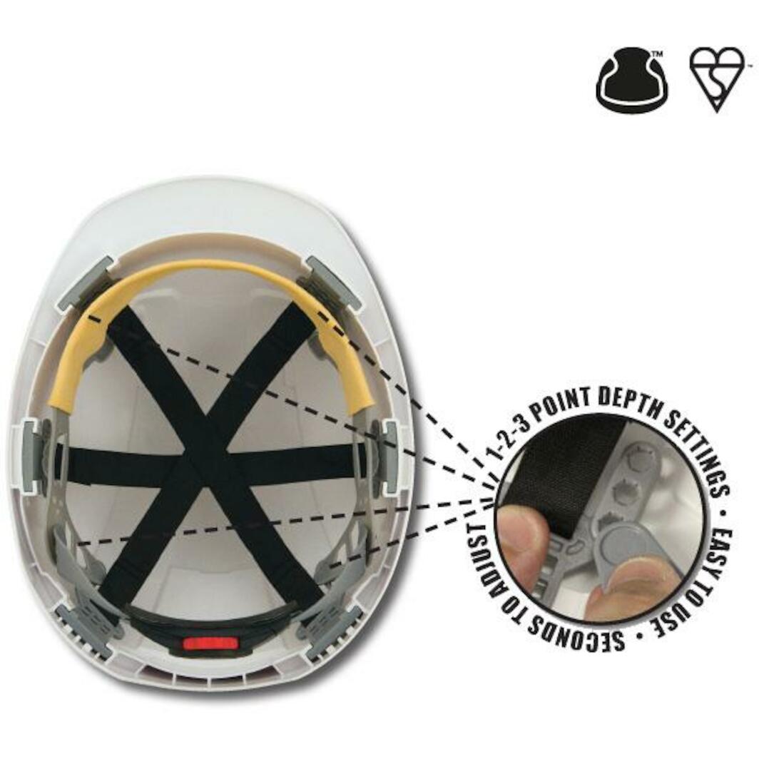 JSP EVOLite safety helmet with knob white ventilated - AJB170-000-100 ...