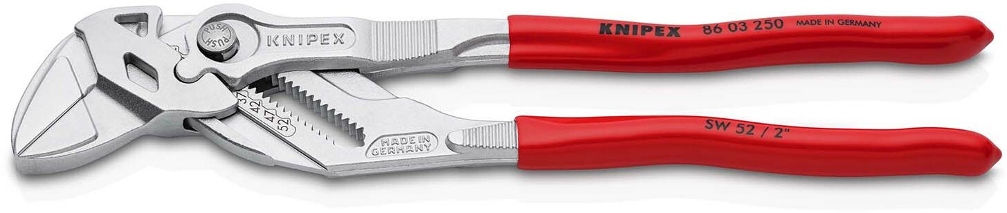 KNIPEX 86 03 250 pliers and spanner in one tool plastic-coated chrome ...