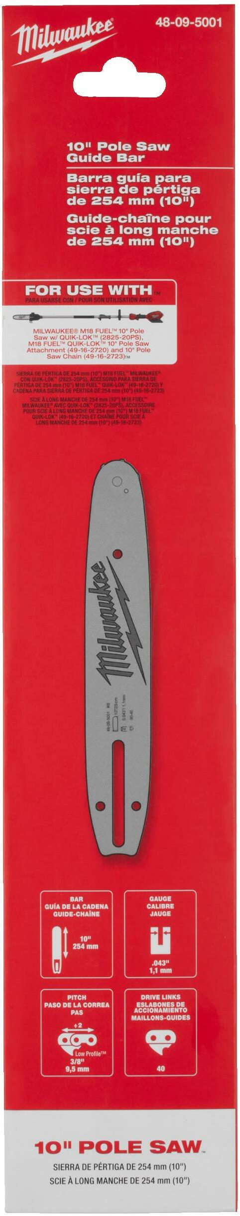 MILWAUKEE 4932480170 saw blade 10" / 25 cm for M18 FOPH-CSA chainsaw ...