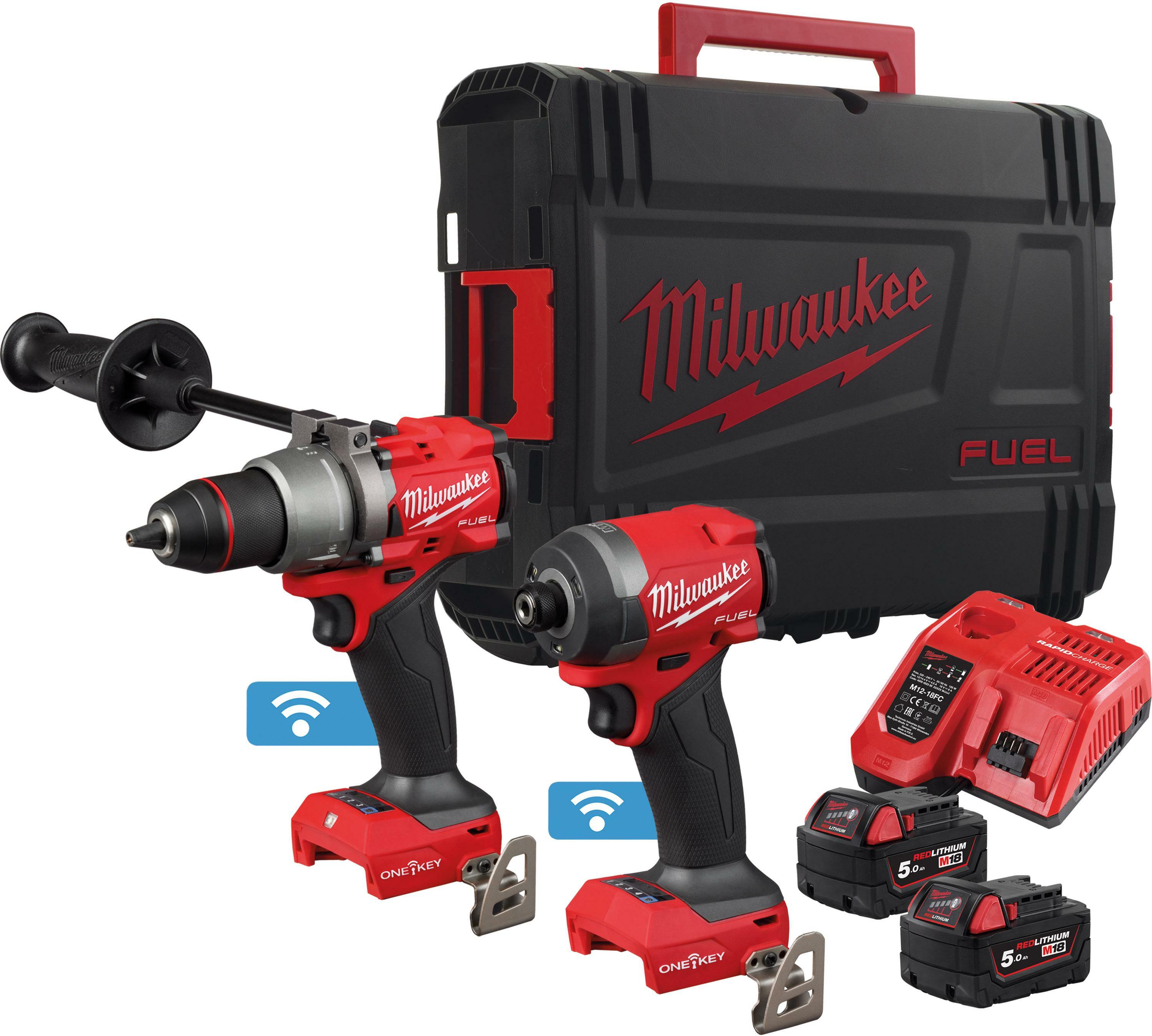MILWAUKEE M18 ONEPP2A3-502X FUEL ONE-KEY Gen4 cordless machine set 2 ...