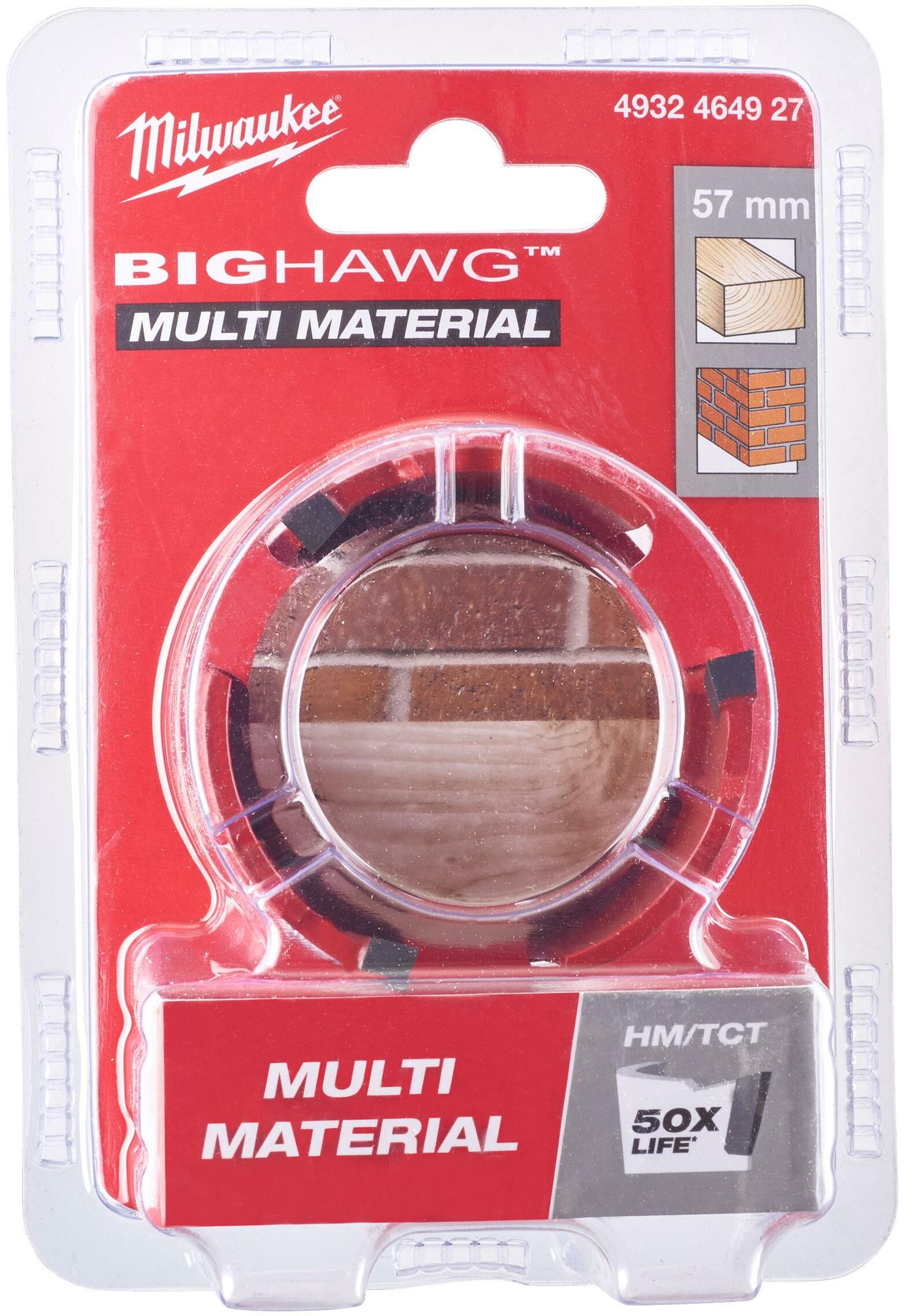 MILWAUKEE 4932464927 BIG HAWG hole saw multi-material 57 mm | Klium