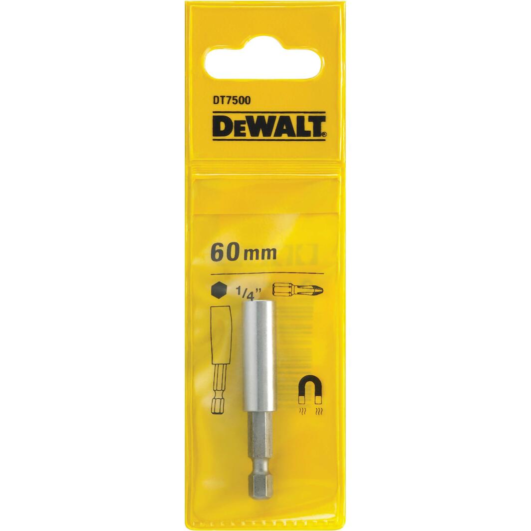 DEWALT DT7500-QZ magnetic screw bit holder 60mm for 25mm screw bits | Klium