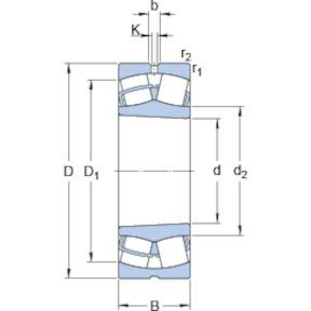 SKF 22211 EK/C3 spherical roller bearing tapered roller 55 x 100 x 25 ...