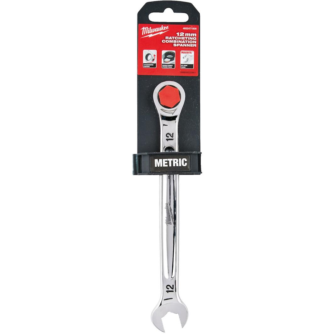 MILWAUKEE 4932471505 Max Bite ratchet spanner metric 12 mm | Klium