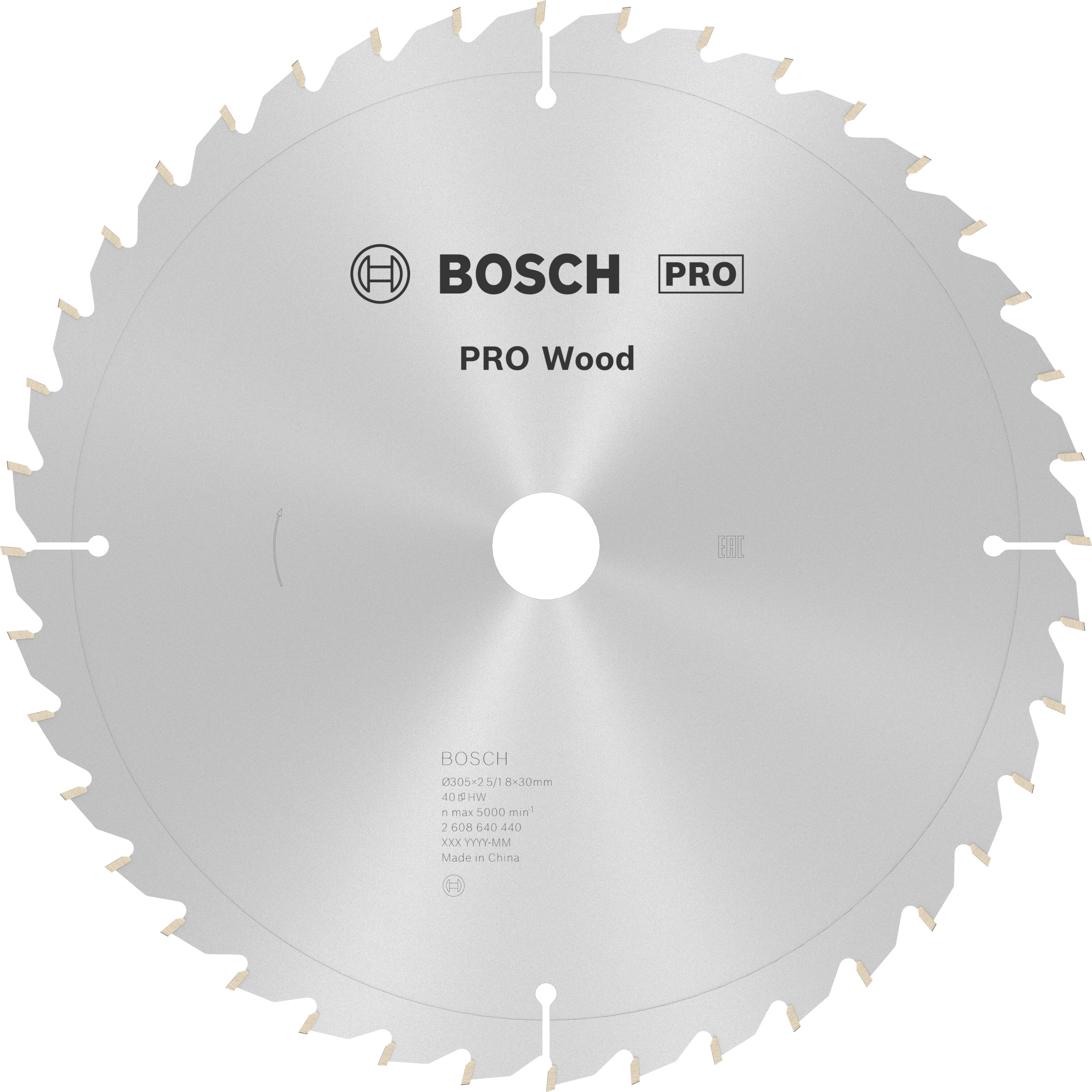 BOSCH 2608640440 Optiline Wood circular saw blade, 305 x 30 x 2.5 mm ...