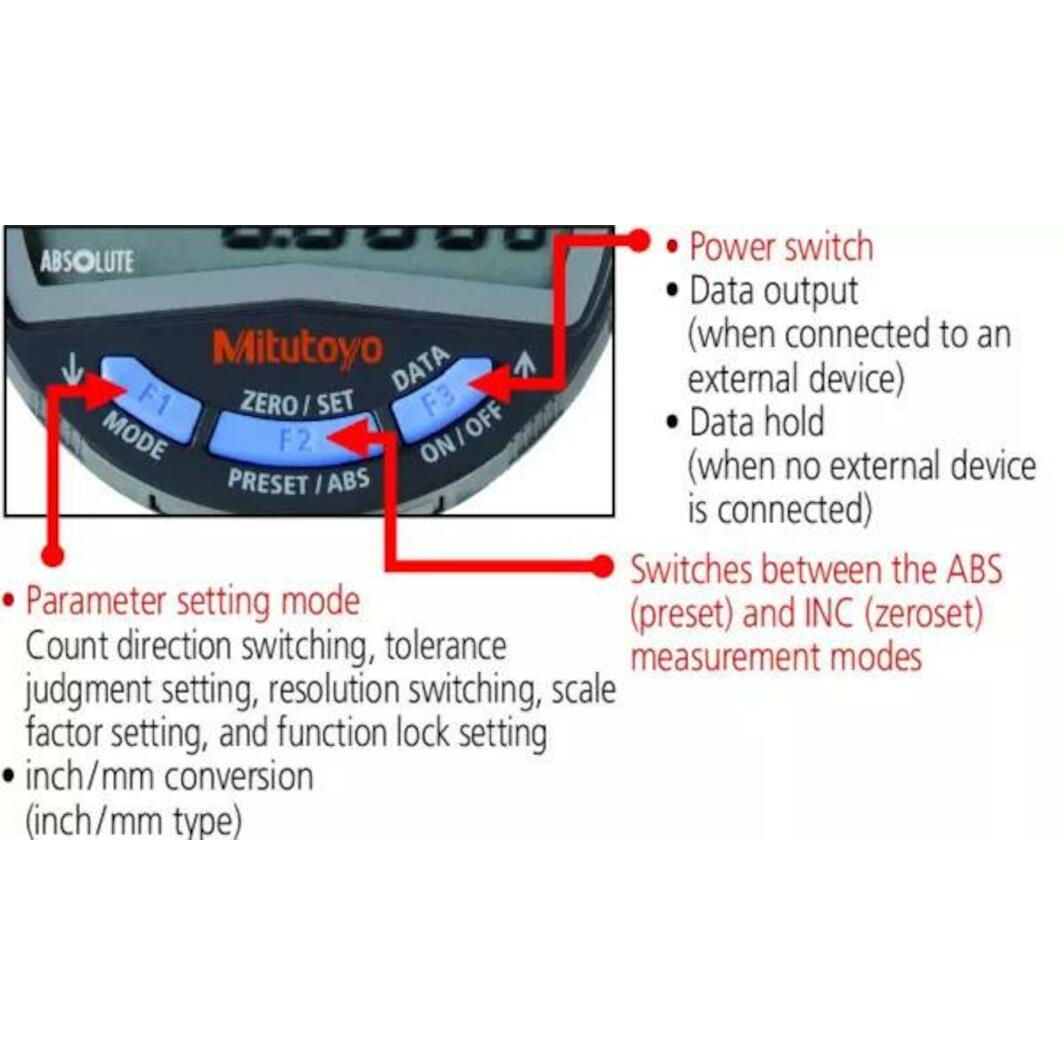 MITUTOYO 543-705B Digital dial indicator ID-C low measuring force, 12.7mm, 0.0005mm with flat ...