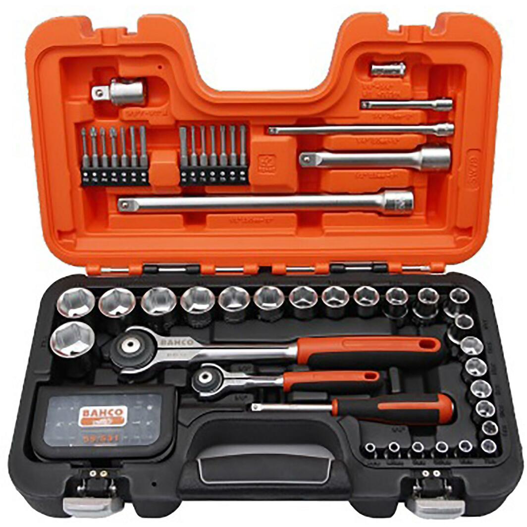 BAHCO SW79 socket set sw 1/4 1/2" with articulated ratchet head 79pcs ...