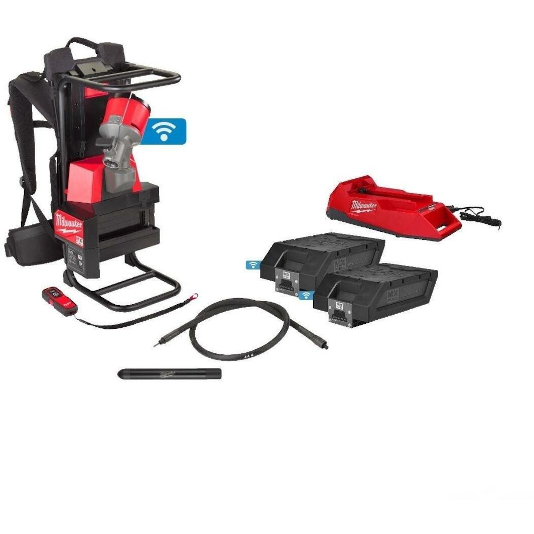 MILWAUKEE MXF CVBPKIT-602 FUEL backpack-mounted cordless concrete ...