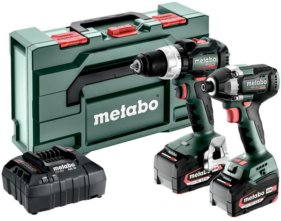 METABO COMBO-SET 2.8.4 18V cordless machine set in metaBOX 145 L (2x 5 ...