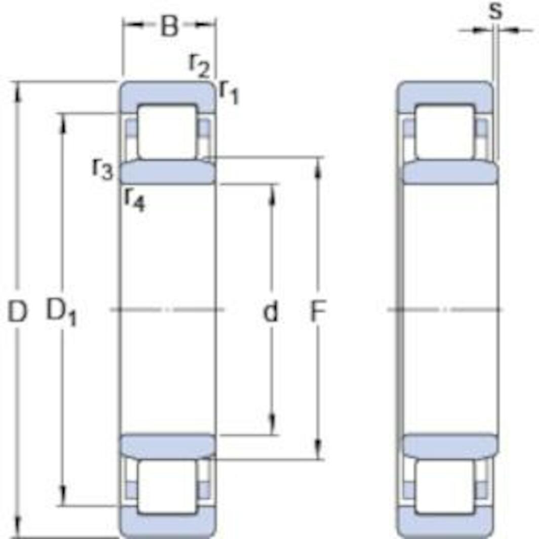 SKF NU 2212 ECJ/C3 single-row cylindrical roller bearing 60 x 110 x 28 mm | Klium