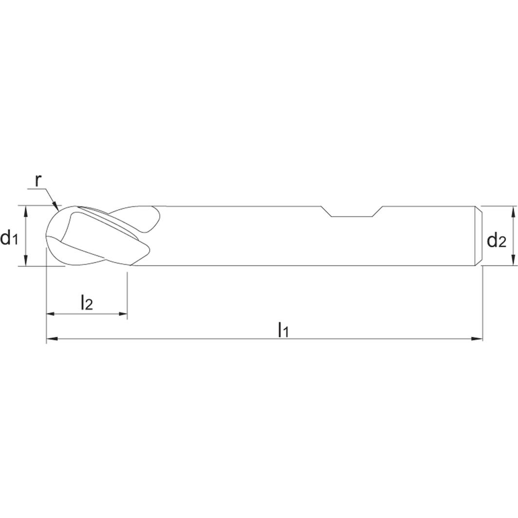 PHANTOM 362202000 HSS-E radius cutter' 2-cutter DIN 327-B short' type N ...