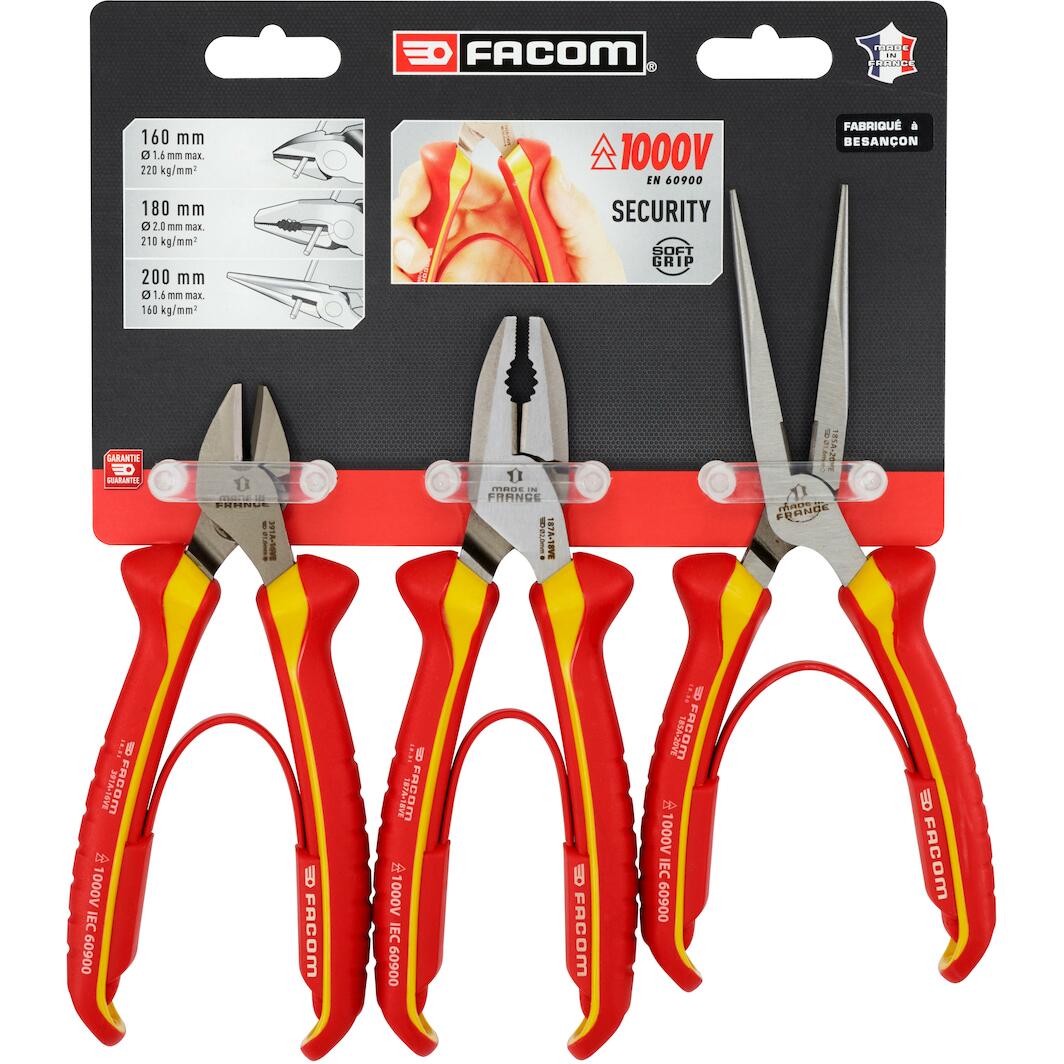 FACOM VE.A4PB pliers set 1000V 3-piece | Klium