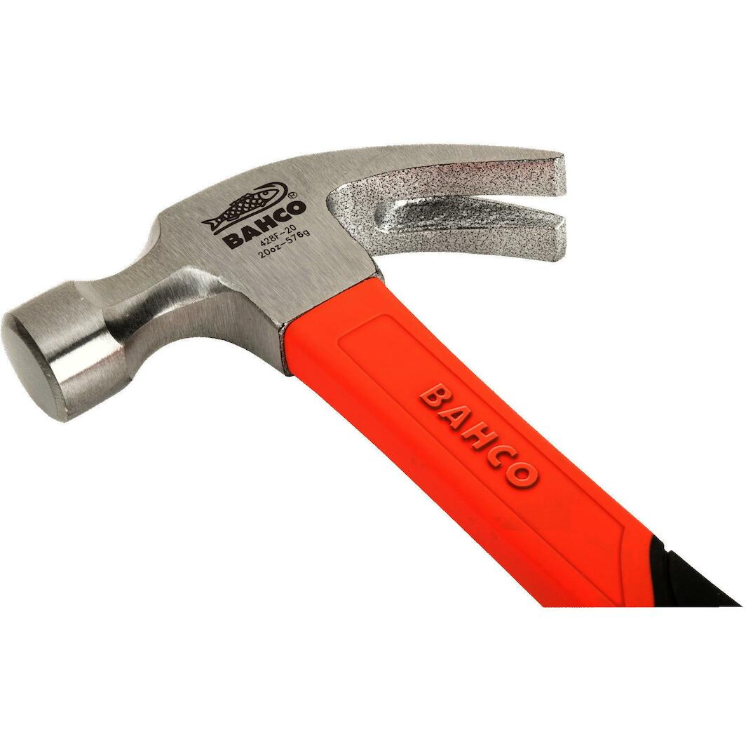 BAHCO 428F-13 claw hammer with fibreglass handle, 34 mm, 370 g | Klium