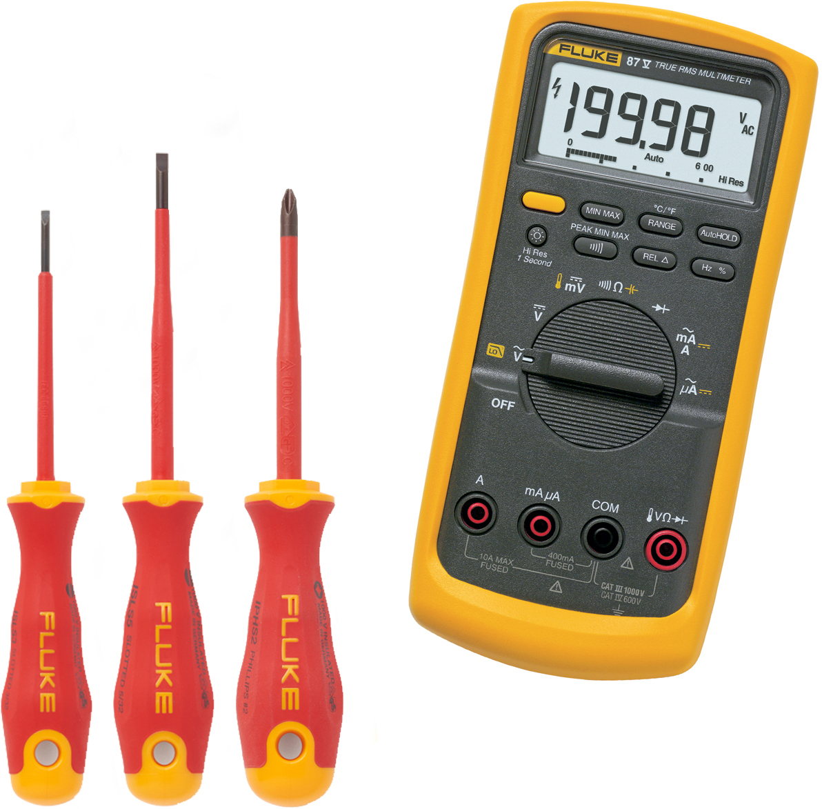 FLUKE IB875L industrial multimeter 87V + VDE screwdriver set 3-piece ...