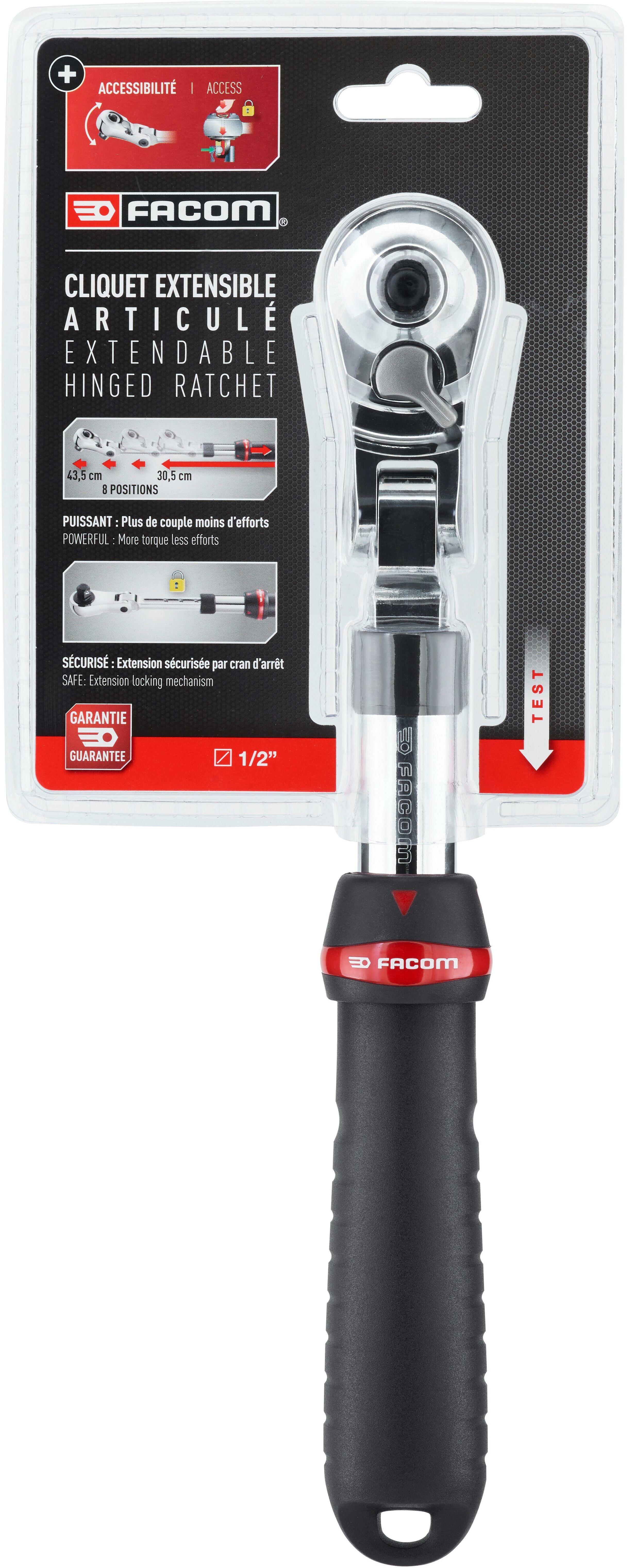 FACOM SXL.171PB extendable ratchet with locking flexible head 1/2" | Klium