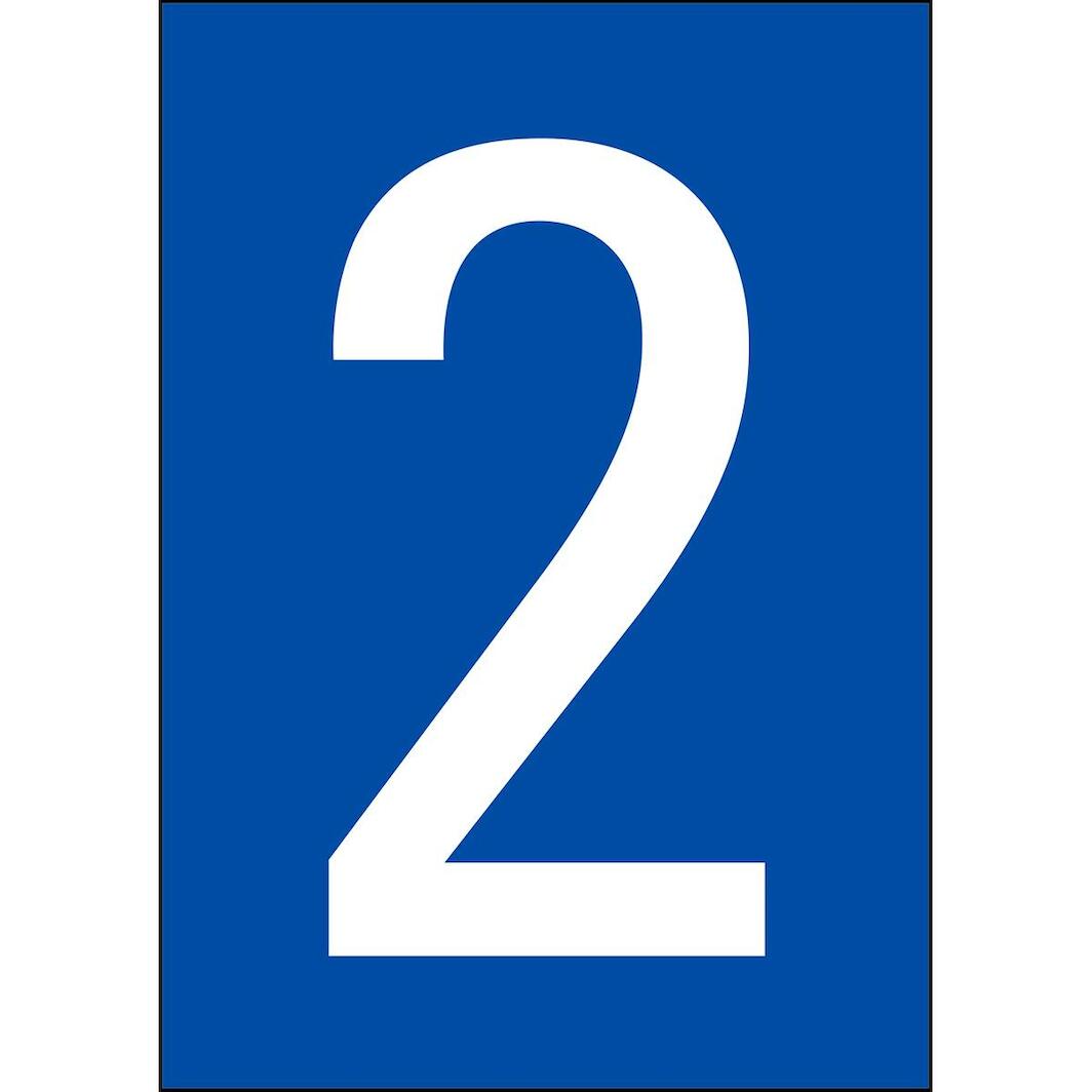 BRADY NL859A4BL-2 label with number 2 - DIN A4 format for permanent or ...