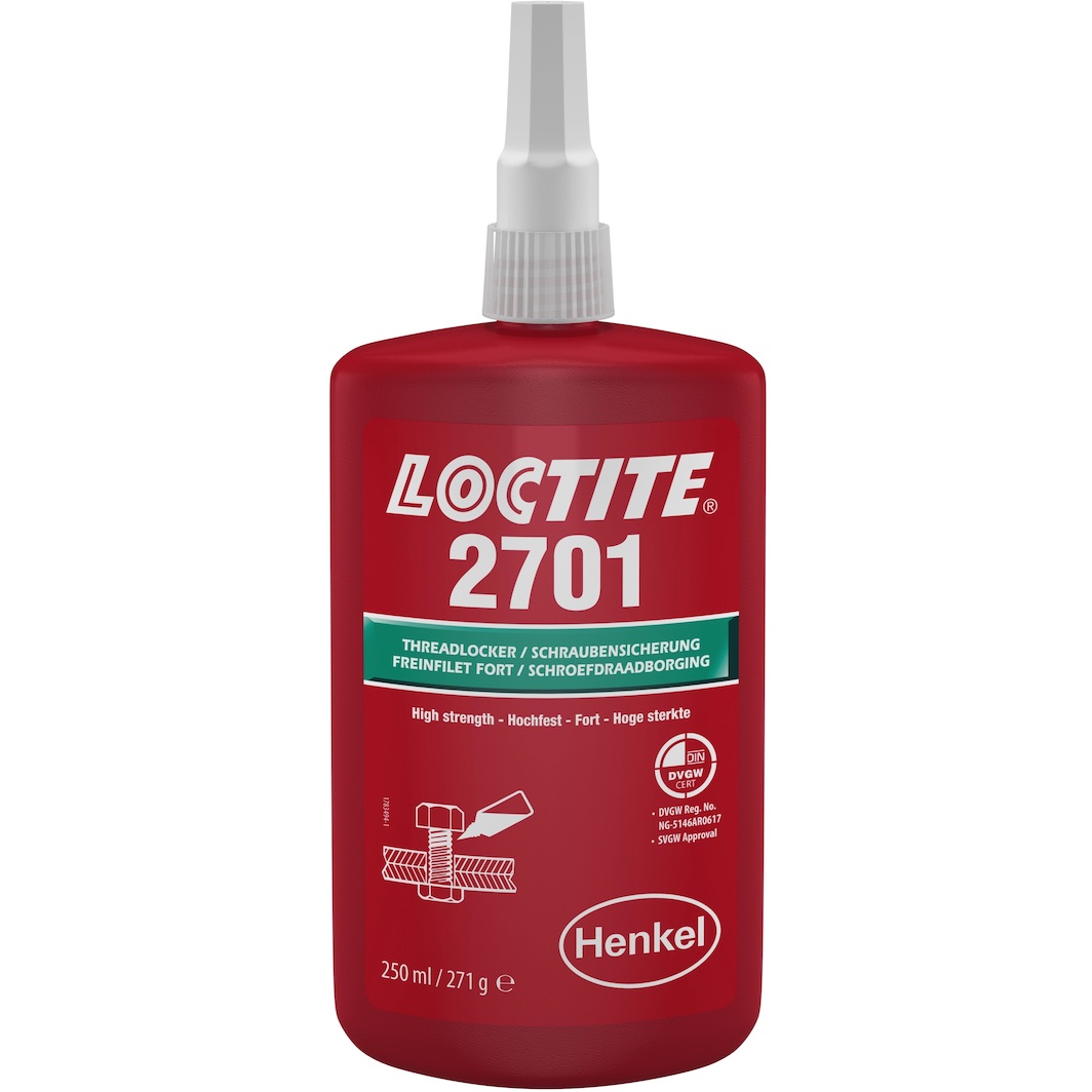 LOCTITE 2701 threadlocker green with high strength and low viscosity ...