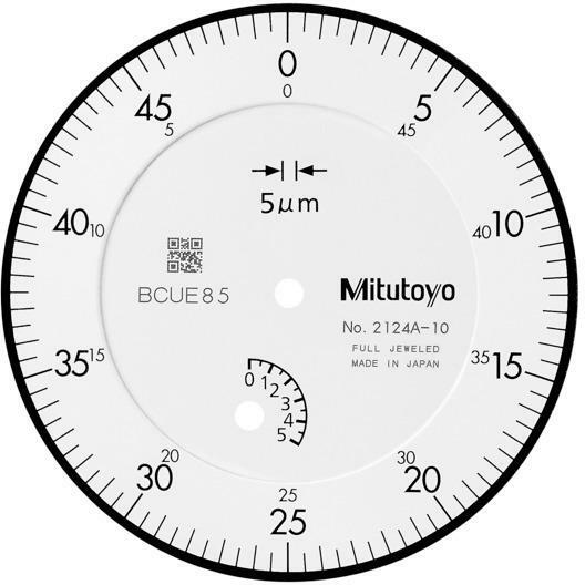 MITUTOYO 2124A-10 dial indicator with fixture, ISO version, precious ...