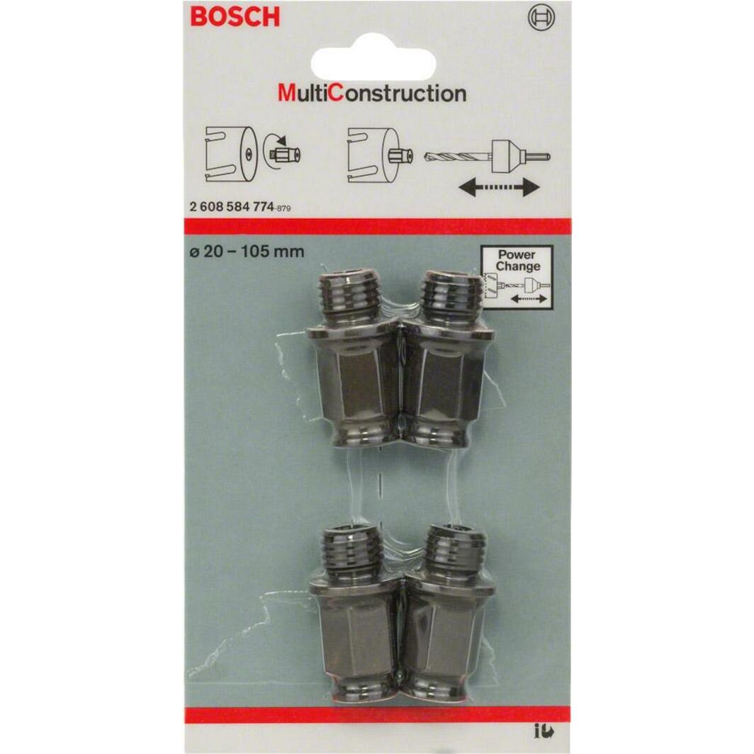 BOSCH 2608584774 transition adapter nut set 4-piece | Klium