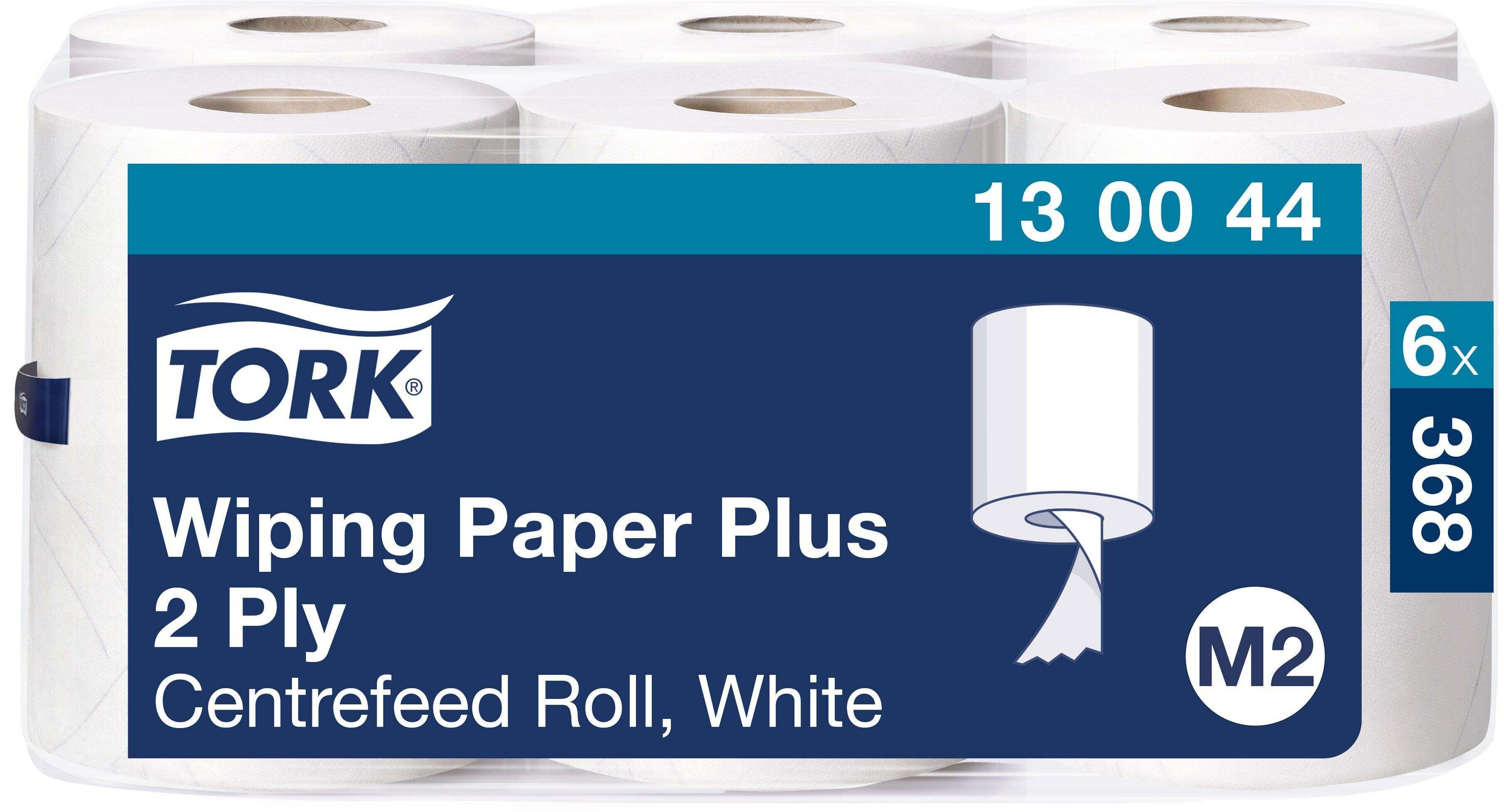 TORK 130044 cleaning paper Plus 2-ply M2 for Centerfeed dispenser (368 ...