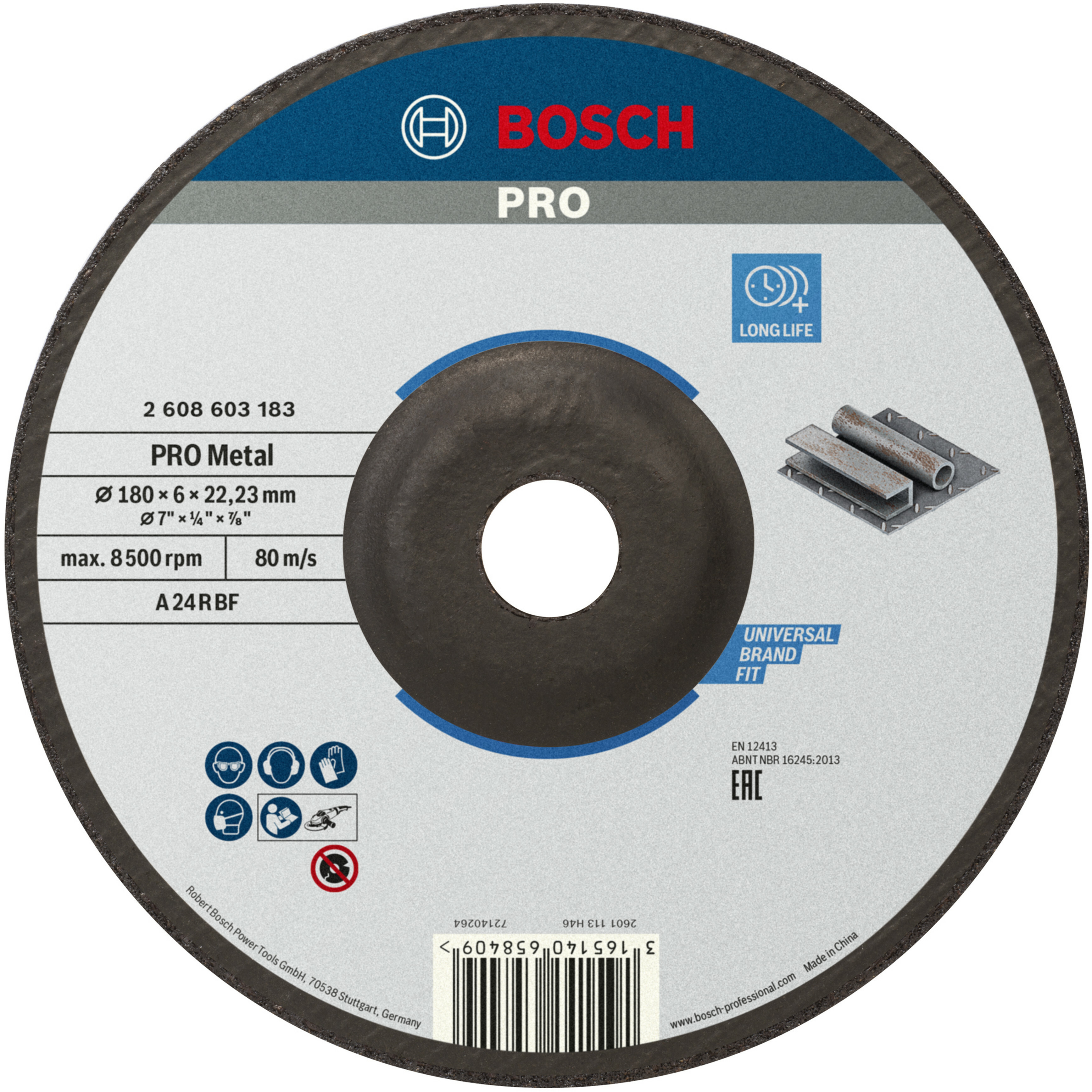 BOSCH 2608603183 grinding disc curved Standard for Metal for large ...