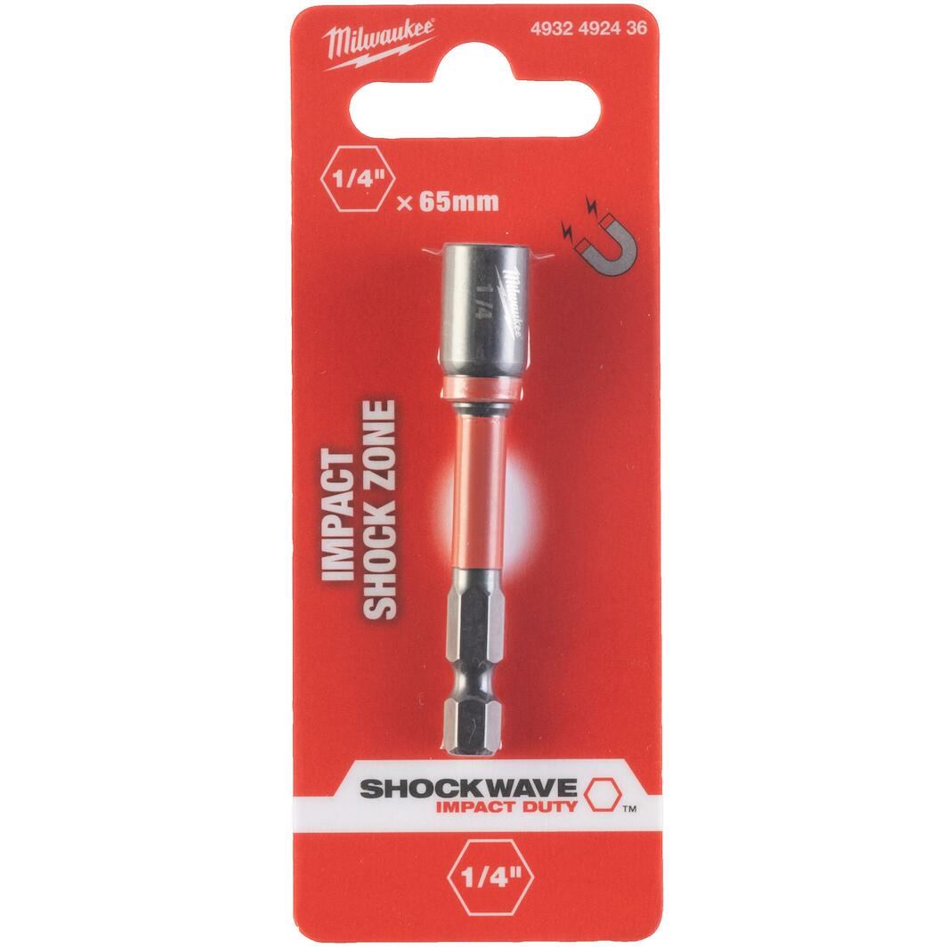 MILWAUKEE 4932492436 SHOCKWAVE percussion cap magnetic 1/4" x 65 mm | Klium