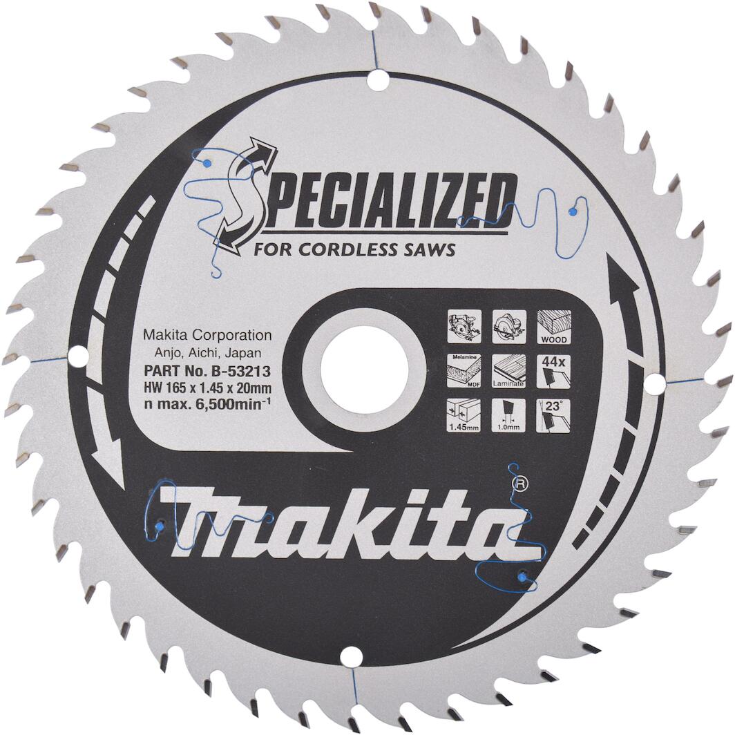 MAKITA B-53213 saw blade SPECIALIZED battery 165x20x44T | Klium