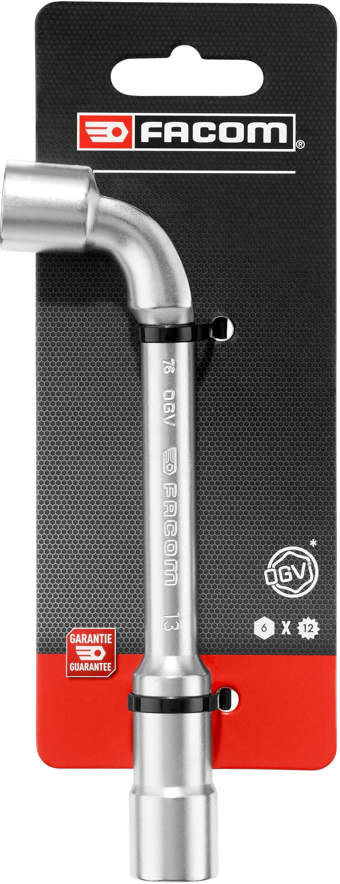 FACOM 76.13PB open pipe spanner, forged, twelve-sided x six-sided, 13 mm | Klium