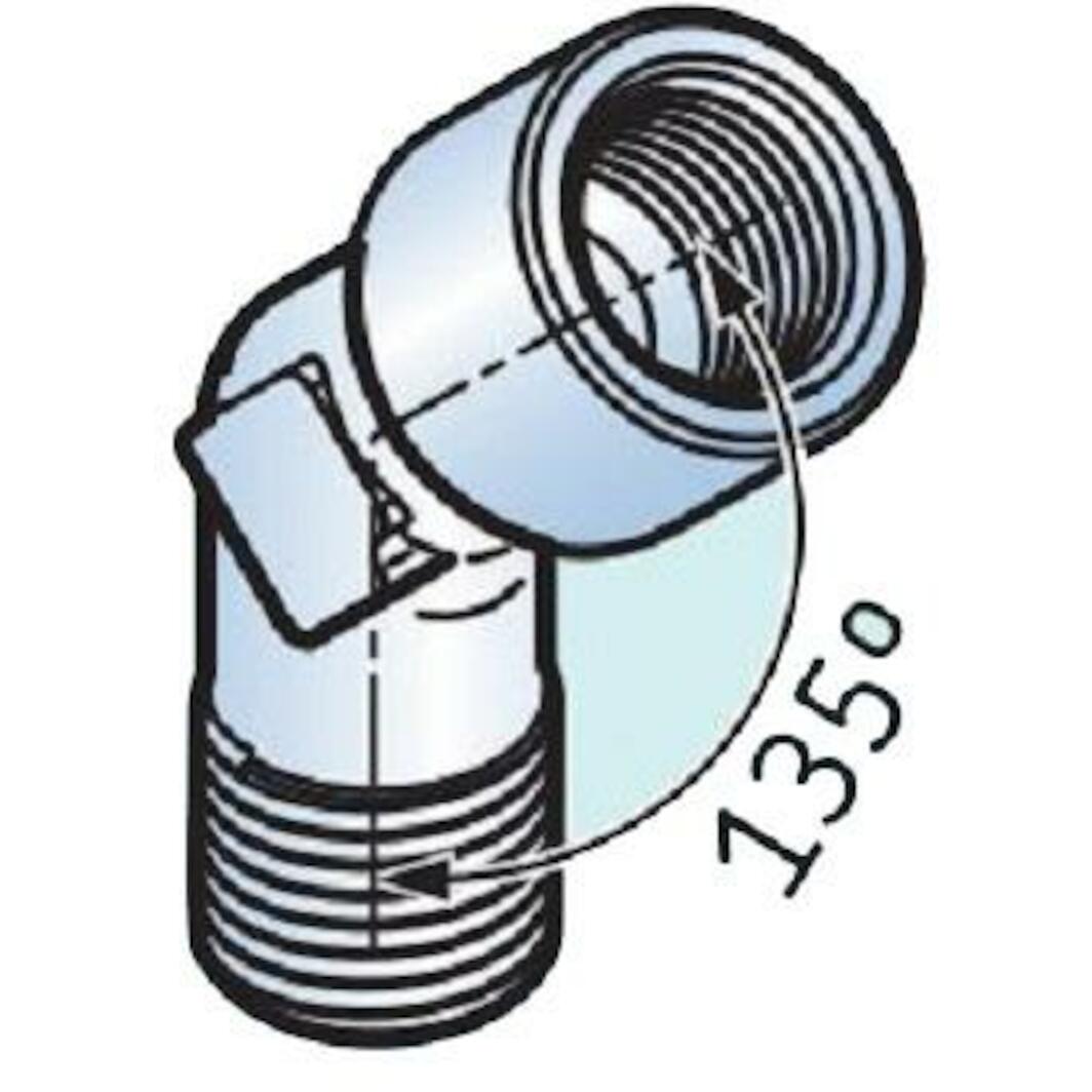 SKF LAPA 45 knee coupling 45° male G 1/4 to female G 1/4 (for LAGD ...