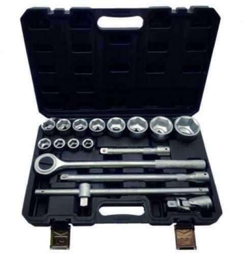 XHANDER 69143539 ratchet and socket set 3/4" in case, hexagonal, 21-55 ...