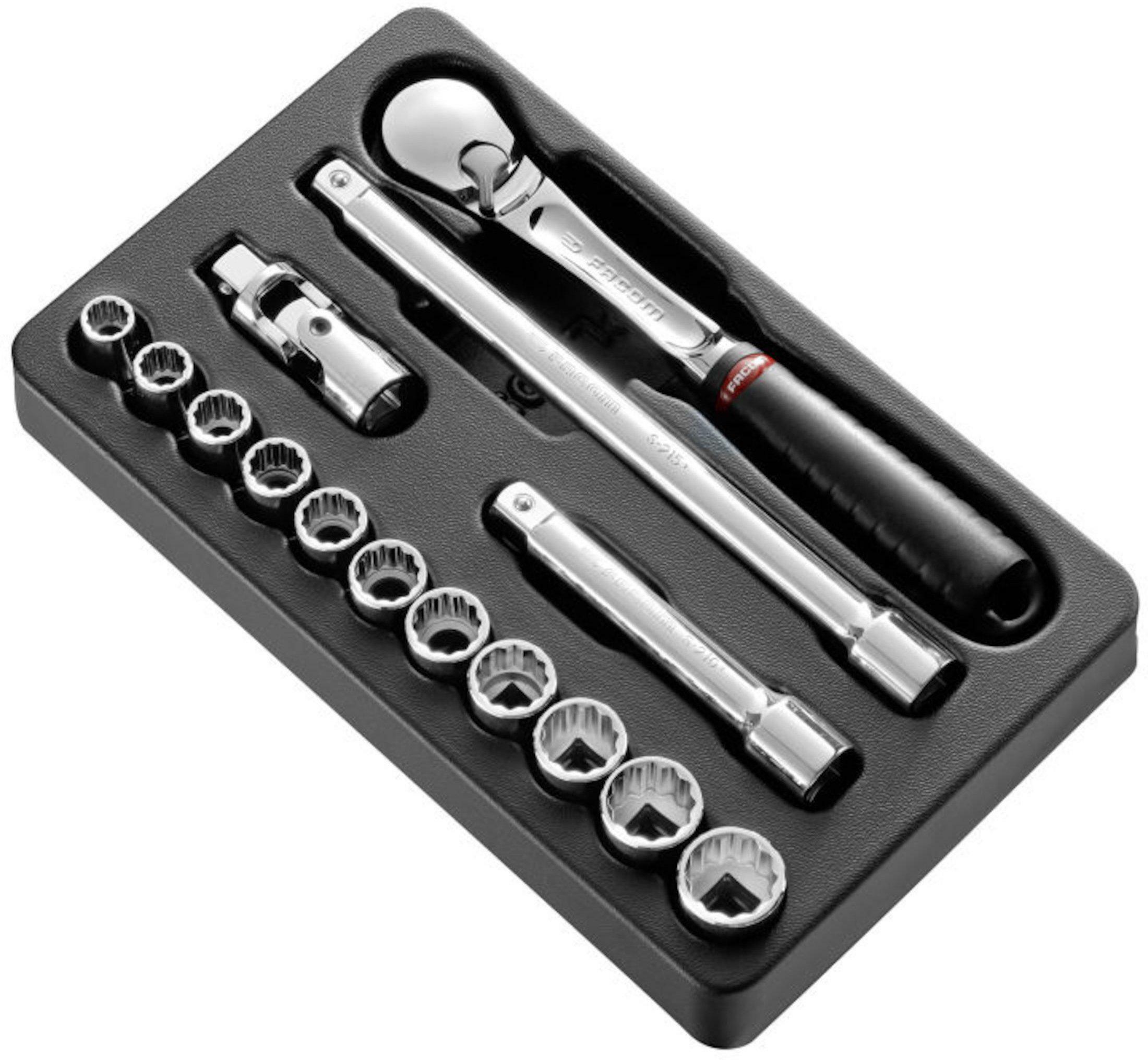 FACOM MOD.SL161-112U 3/4 module 1/2 sockets 12 side and ratchet-l1-inch ...