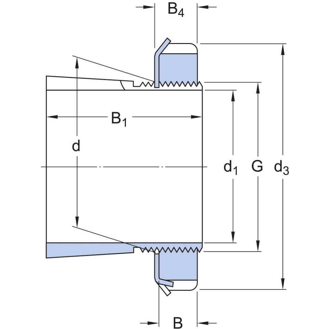SKF HA 316 Bushing for metric axles 682625 x 59 mm M80x2 | Klium