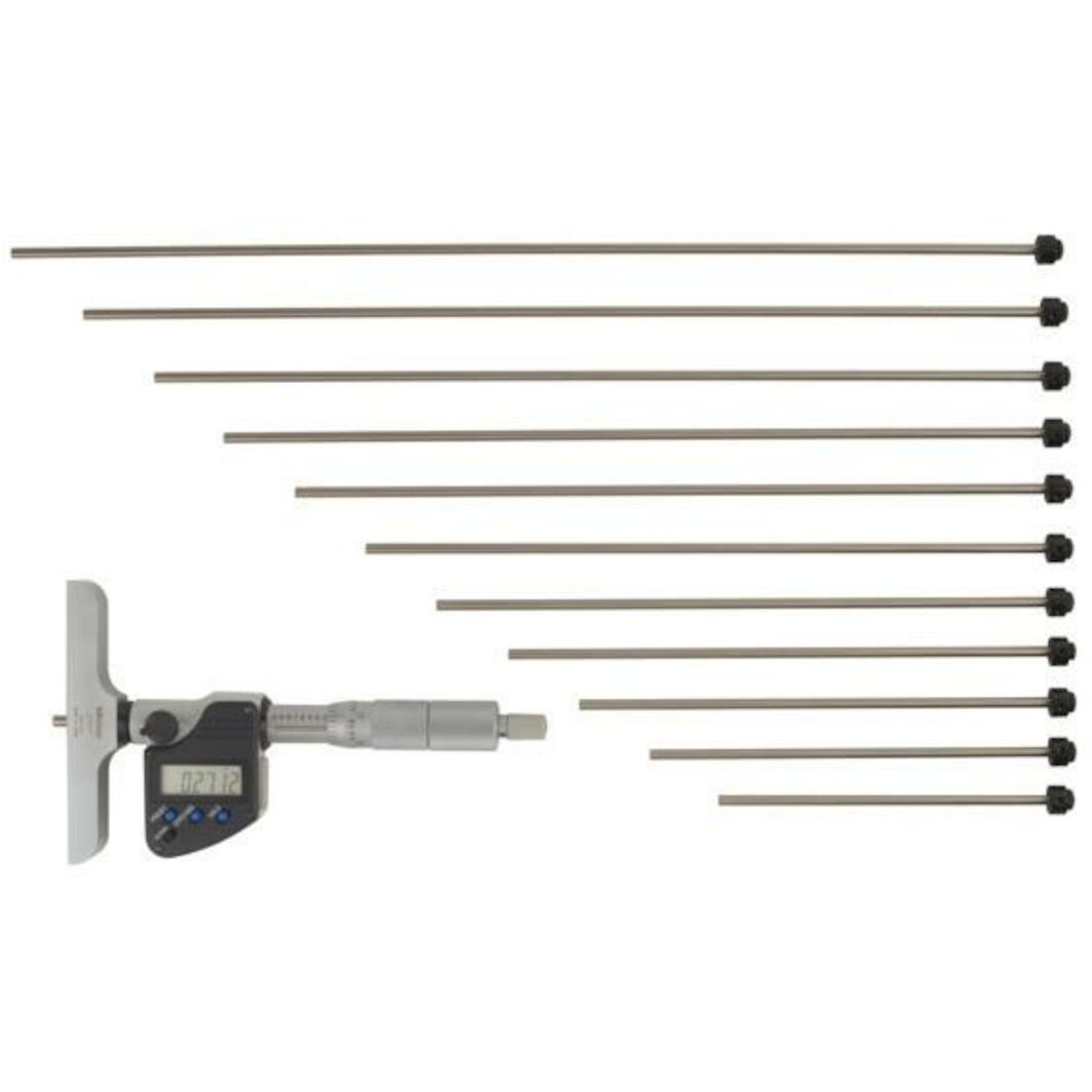 MITUTOYO 329-351-30 Digimatic depth gauge with 12 extensions 0-12" in ...