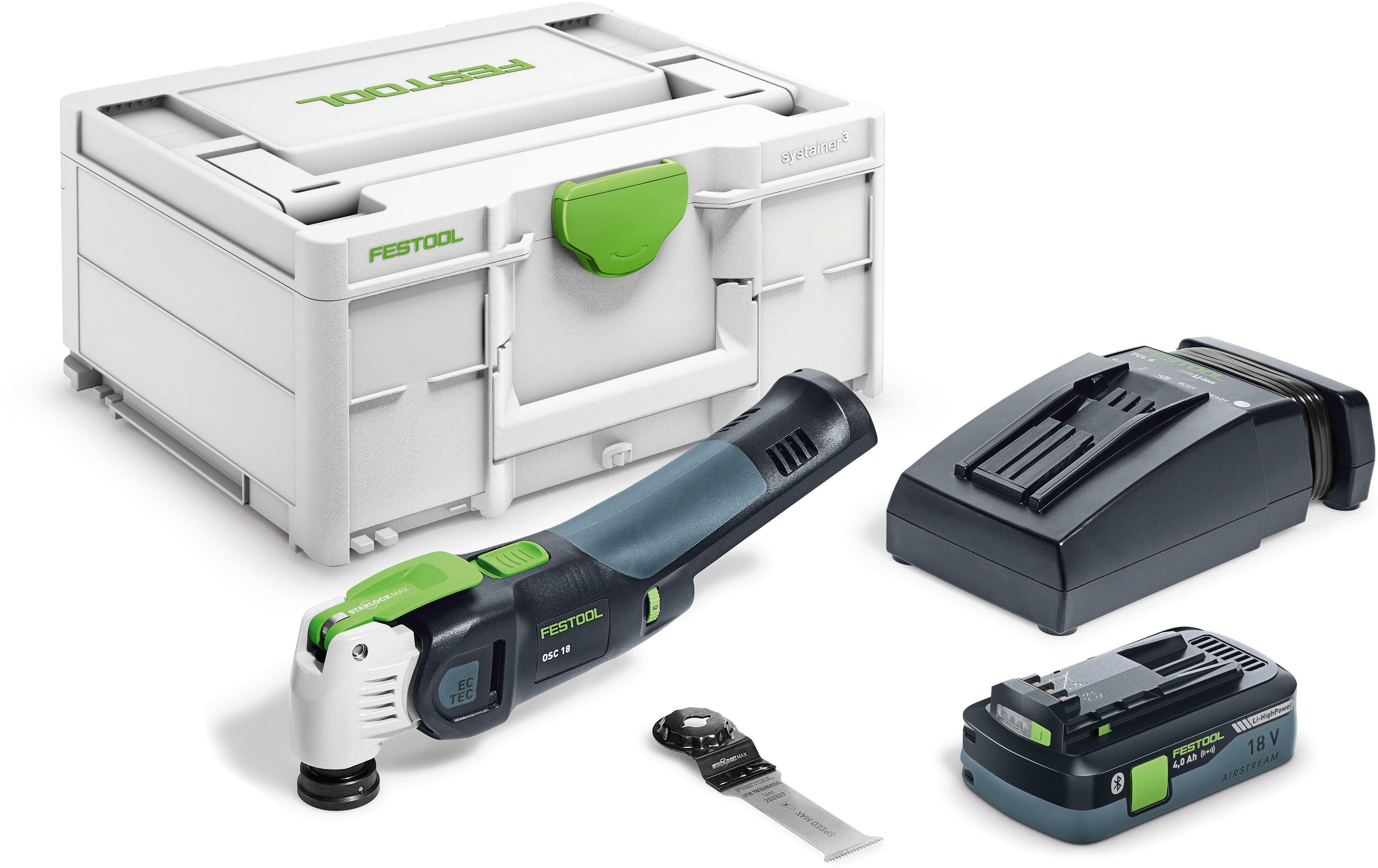 FESTOOL OSC 18 HPC 4,0 EI-PLUS oscillating cordless machine VECTURO in ...