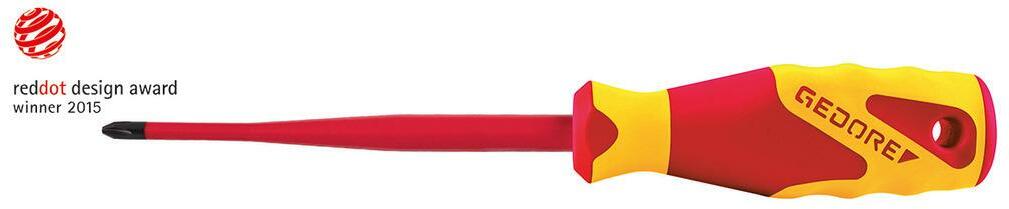 GEDORE VDE 2162 PH 2 screwdriver insulated to 1000V slim drive PH 2 ...