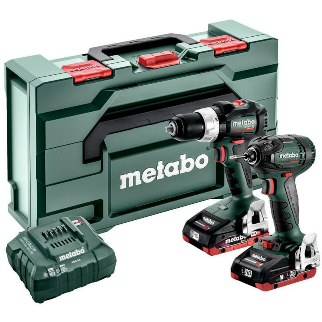 METABO COMBO-SET 2.1.12 18V cordless machine set SB 18 LT BL + SSD 18 ...
