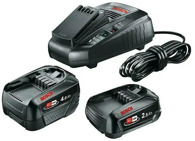 BOSCH 1600A01T9W 18V battery charging set (1x 2.5Ah + 1x 4.0Ah battery ...