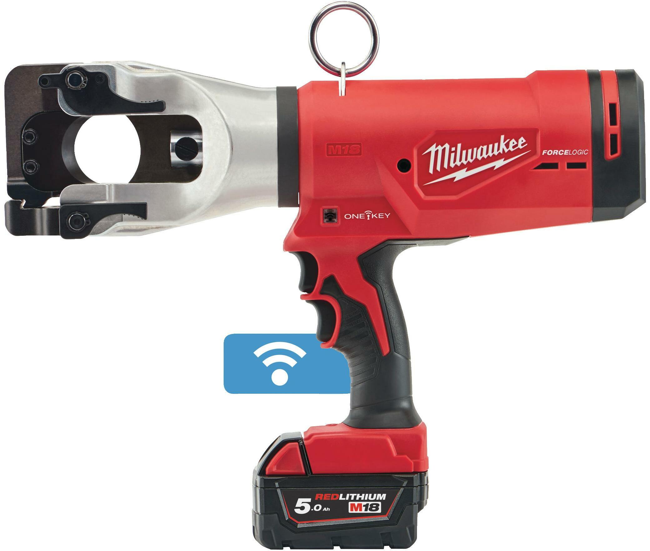 MILWAUKEE M18 HCC45-522C FORCE LOGIC hydraulic cordless cable cutter ...