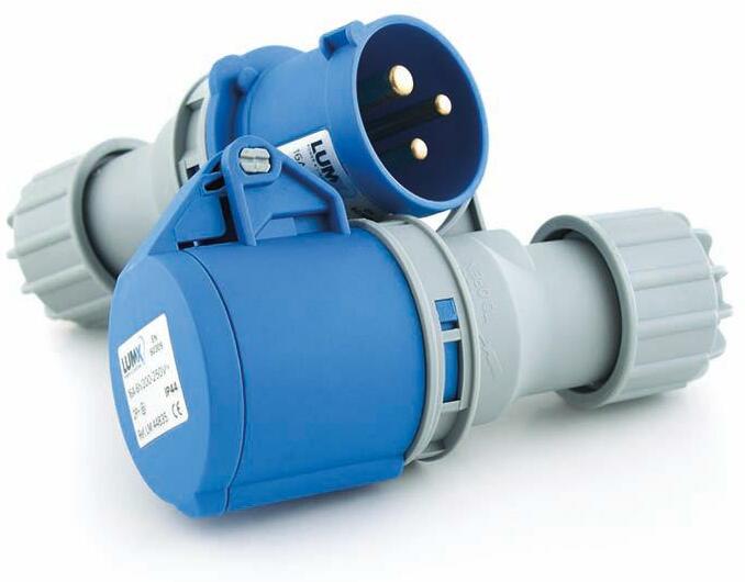 LUMX LM 44835 connectors (v) 250V 16A 2P+A blue/grey | Klium