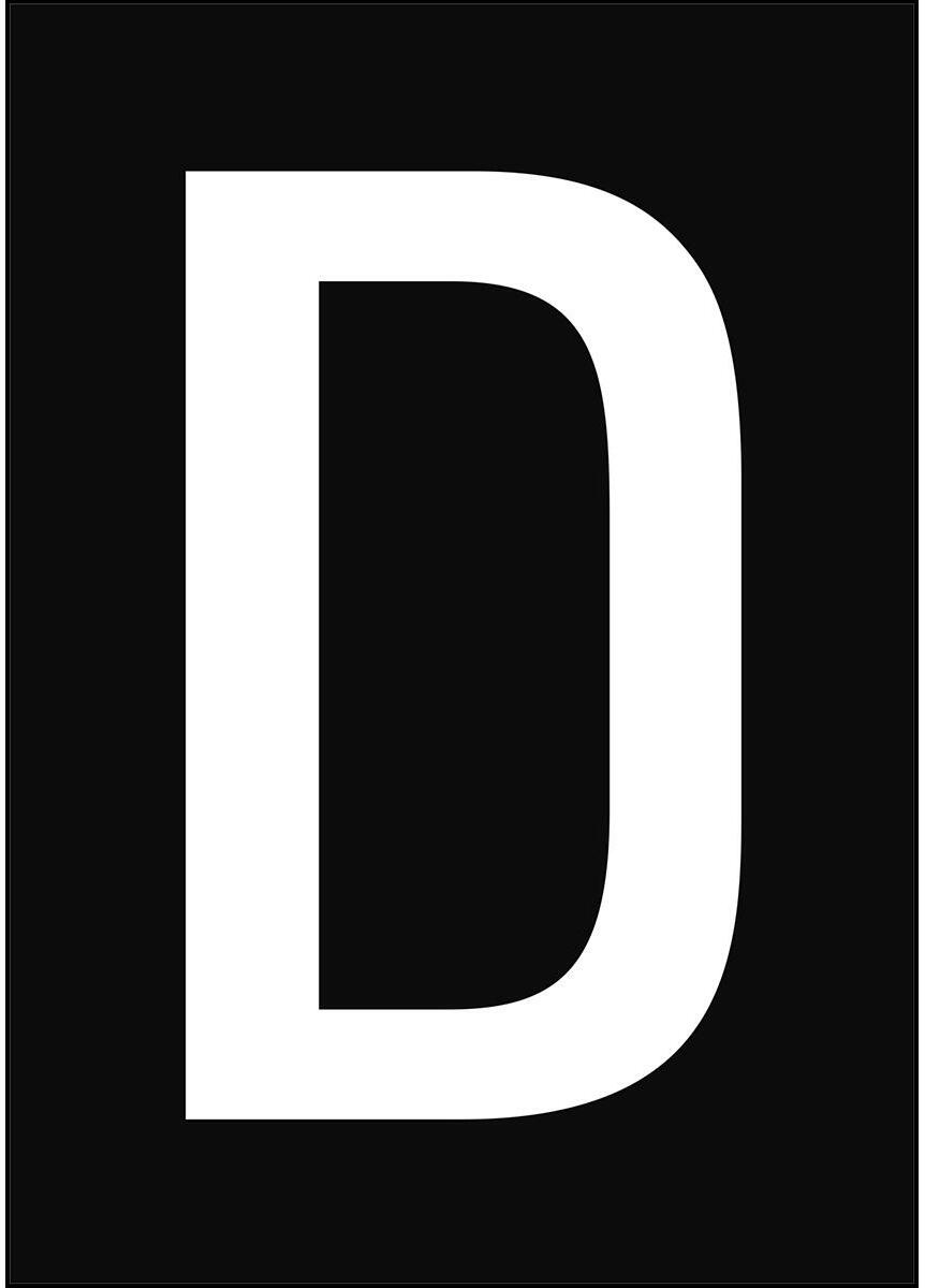BRADY NL859A4WH-D label with letter D - DIN A4 format for permanent or ...