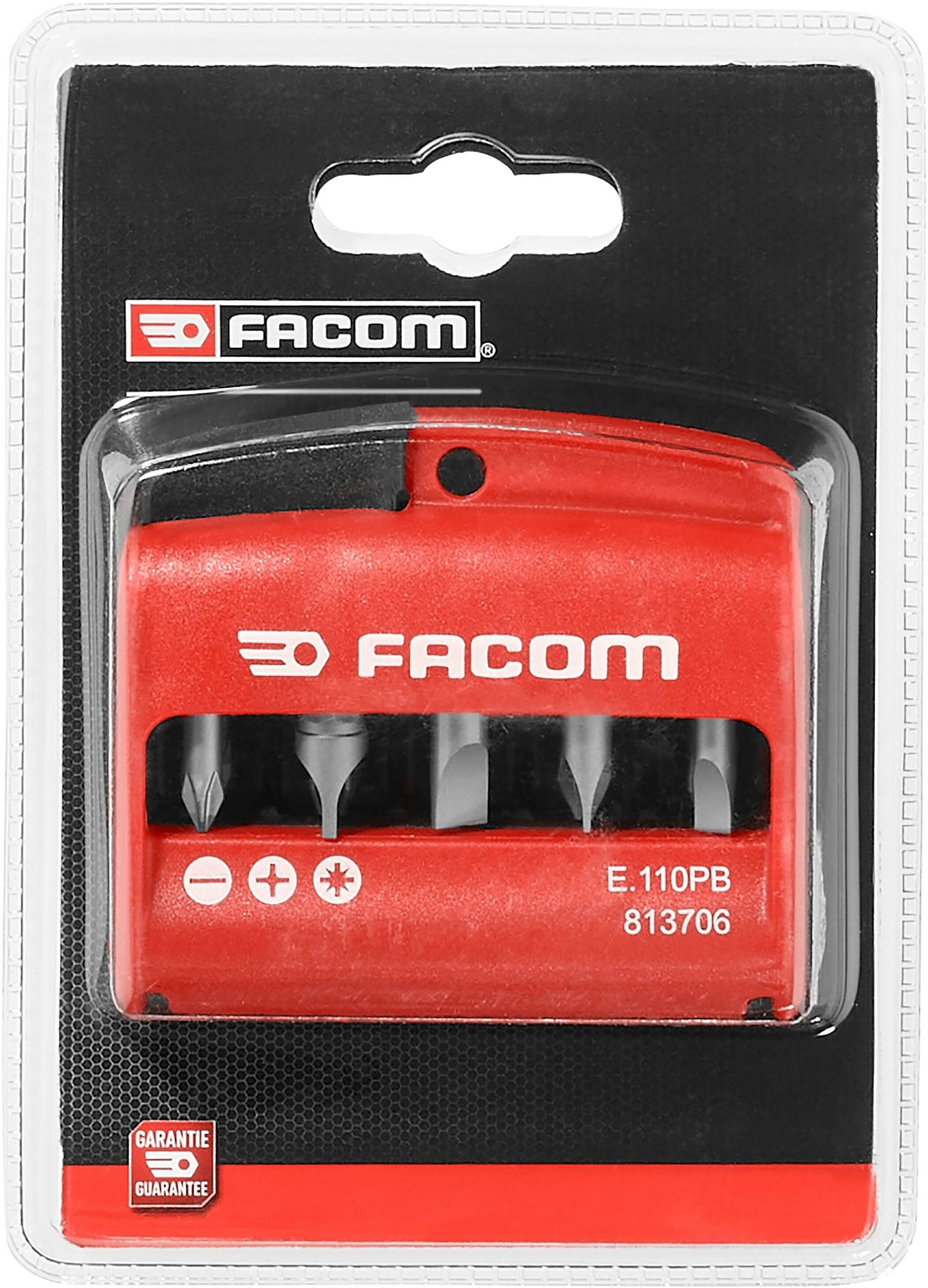 FACOM E.110PB combination set of 10 bits 1/4" series 1 25 mm + bit ...