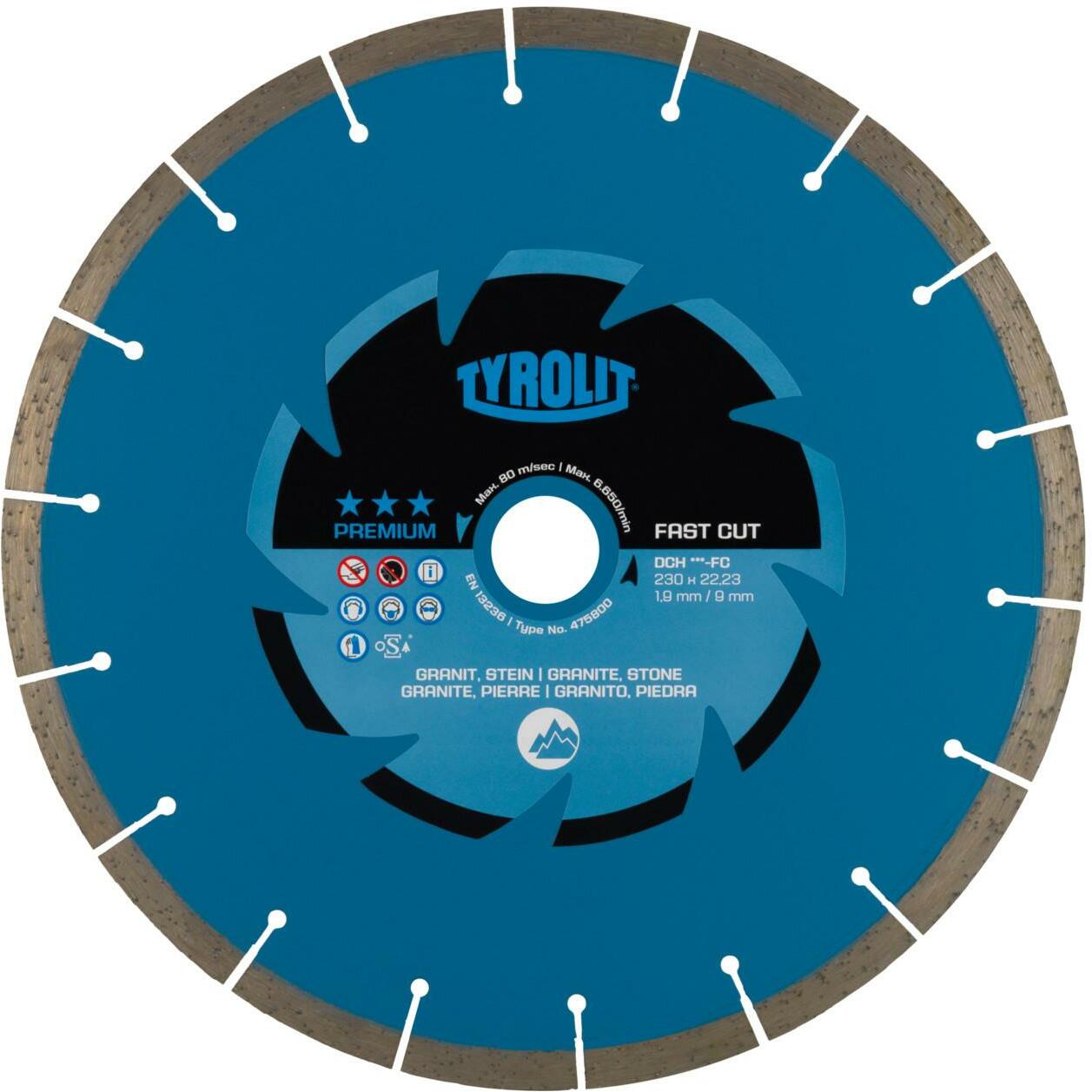 TYROLIT 475797 diamond wheel C3W DCH fast 180x1,9x22,23 | Klium